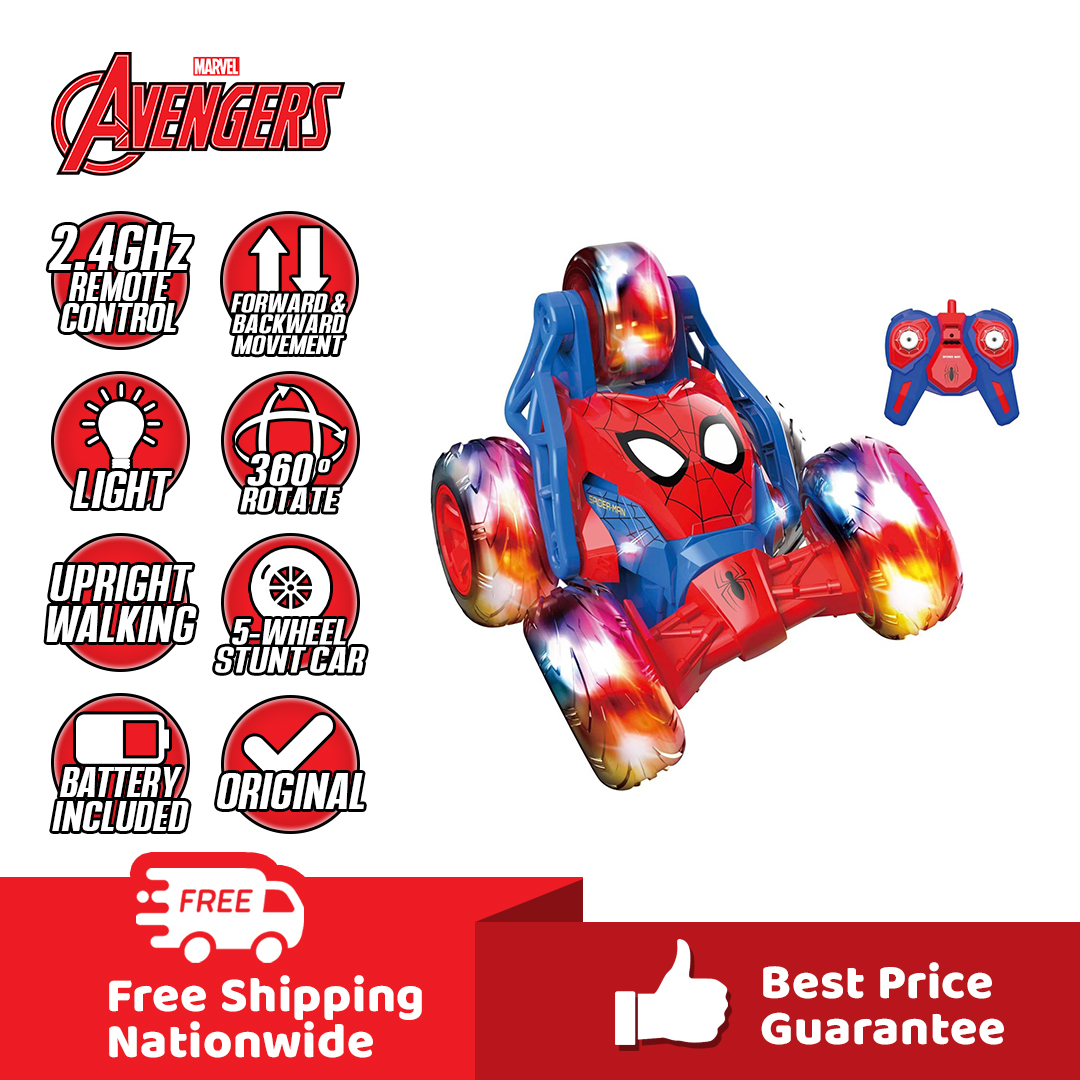 Marvel Original - 2.4GHz Spider-Man Full-Function 5-Wheel Stunt Remote ...