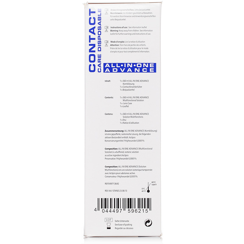 German Zeiss contact lens care solution bottle 360ml cleaning solution ...