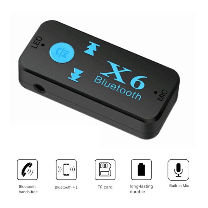 X6 Wireless Bluetooth 4.0 Adapter 3 in 1 USB Bluetooth Receiver 3.5mm ...