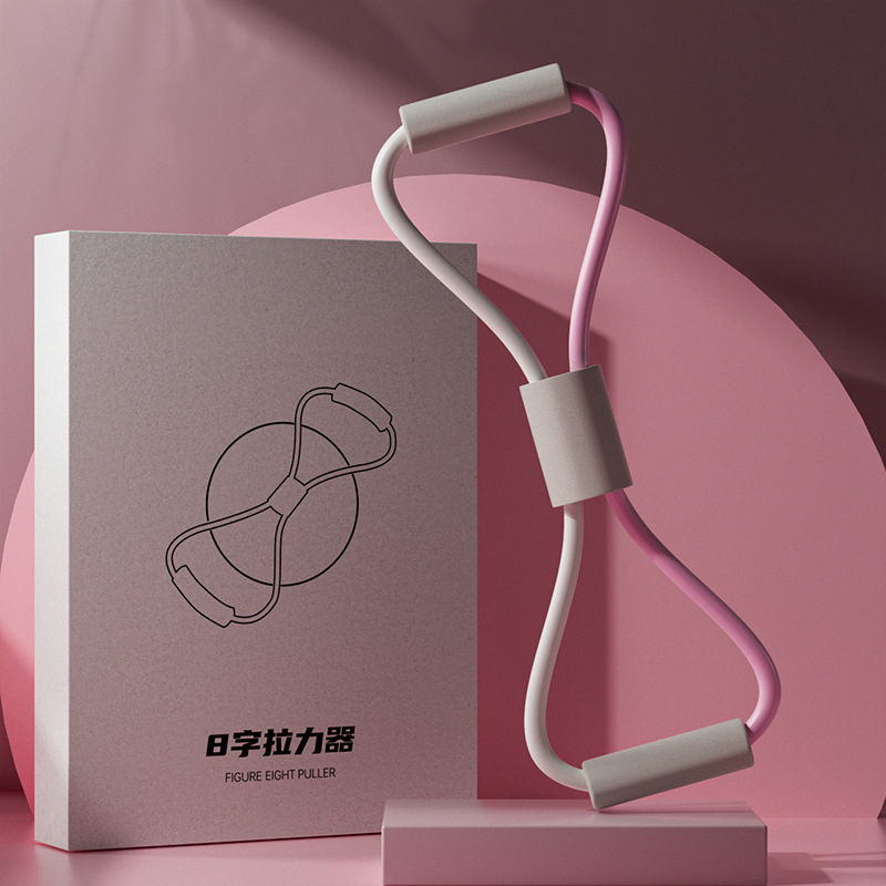 Assorted Color 8-shaped Exercise Cord Yoga Resistance Rope Shoulder ...