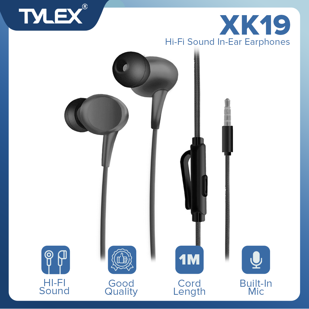 TYLEX XK19 Stereo HiFi Sound Earphone With Built-in Microphone Lazada PH | atelier-yuwa.ciao.jp