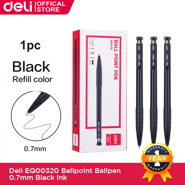 Deli EQ00320 Ballpoint Ballpen 0.7mm Black Ink 1Pc | Lazada PH