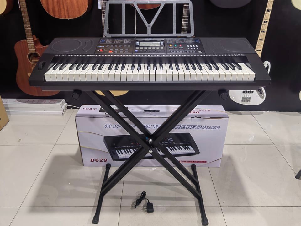 Davis D-629 61-Keys Piano-Keyboard with Touch Response (with or without X2 Stand) | Lazada PH