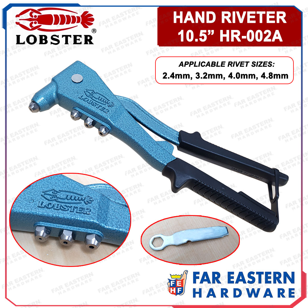 LOBSTER Hand Riveter for Blind Rivets 10.5" HR-002A Made in Japan ...