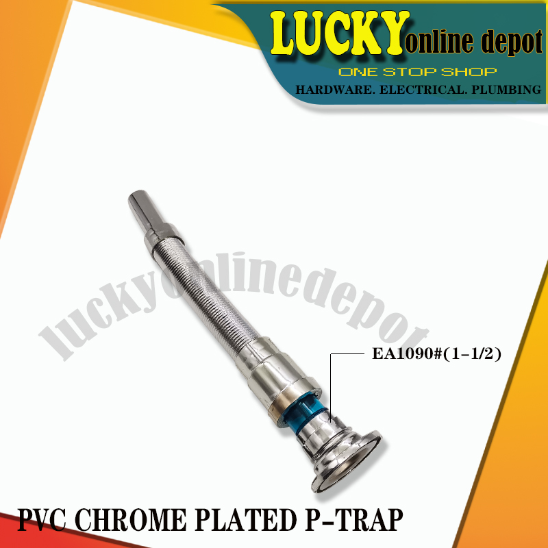 EA-1090/EA-1091 EURO-ACE PVC CHROME PLATED FLEXIBLE P-TRAP | Lazada PH