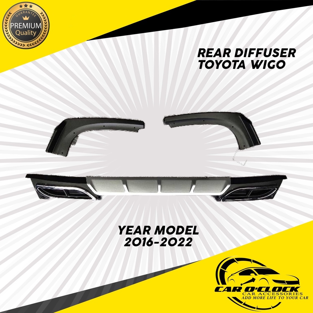 Toyota Wigo Rear Diffuser Bodykits (2016-2022) | Lazada PH