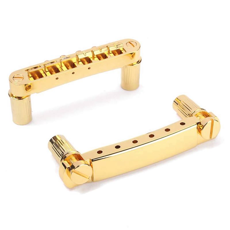1 Set Gold Plated Guitar Bridge Locking Tune-O-Matic Tom Bridge and ...