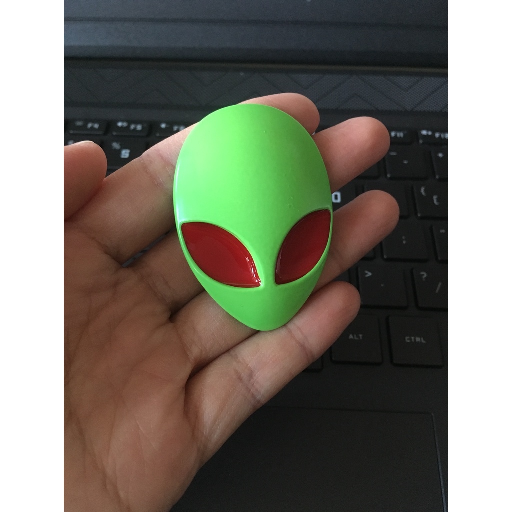 Small Size Car Sticker Metal Alienware Alien Side Standard Modified ...