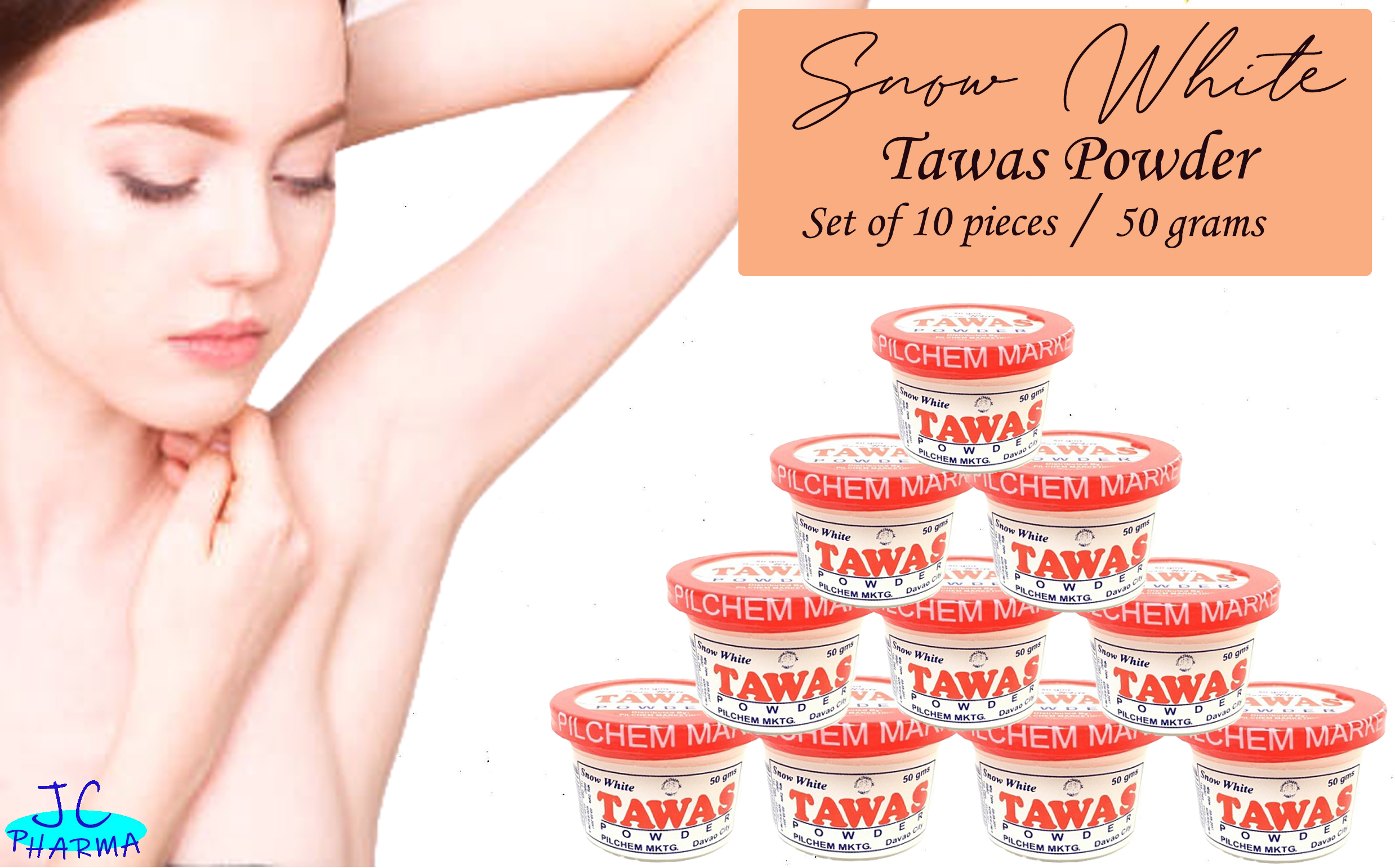 Authentic SNOW WHITE TAWAS POWDER Set of 10 ( 50 g ) | Lazada PH