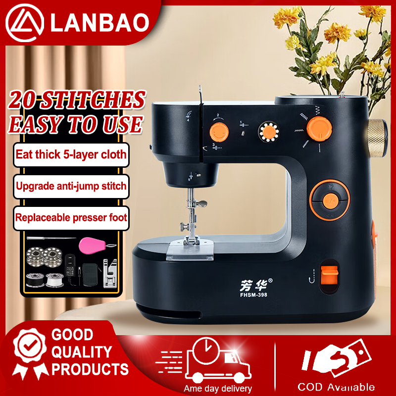 20-needle electric sewing machine portable mini multi-function knitting ...