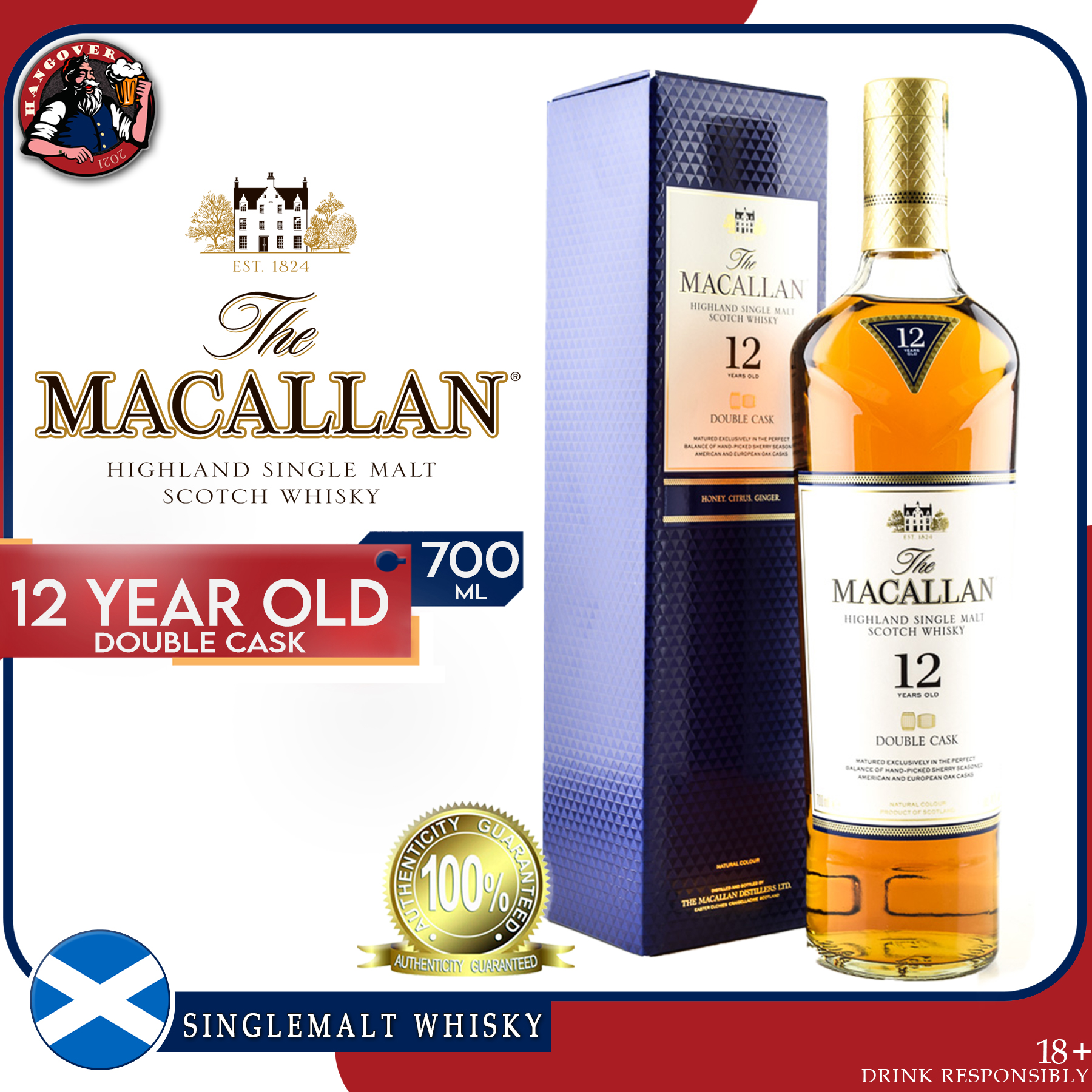 The Macallan 12 Year Old - Double Cask Single Malt Scotch Whisky ...