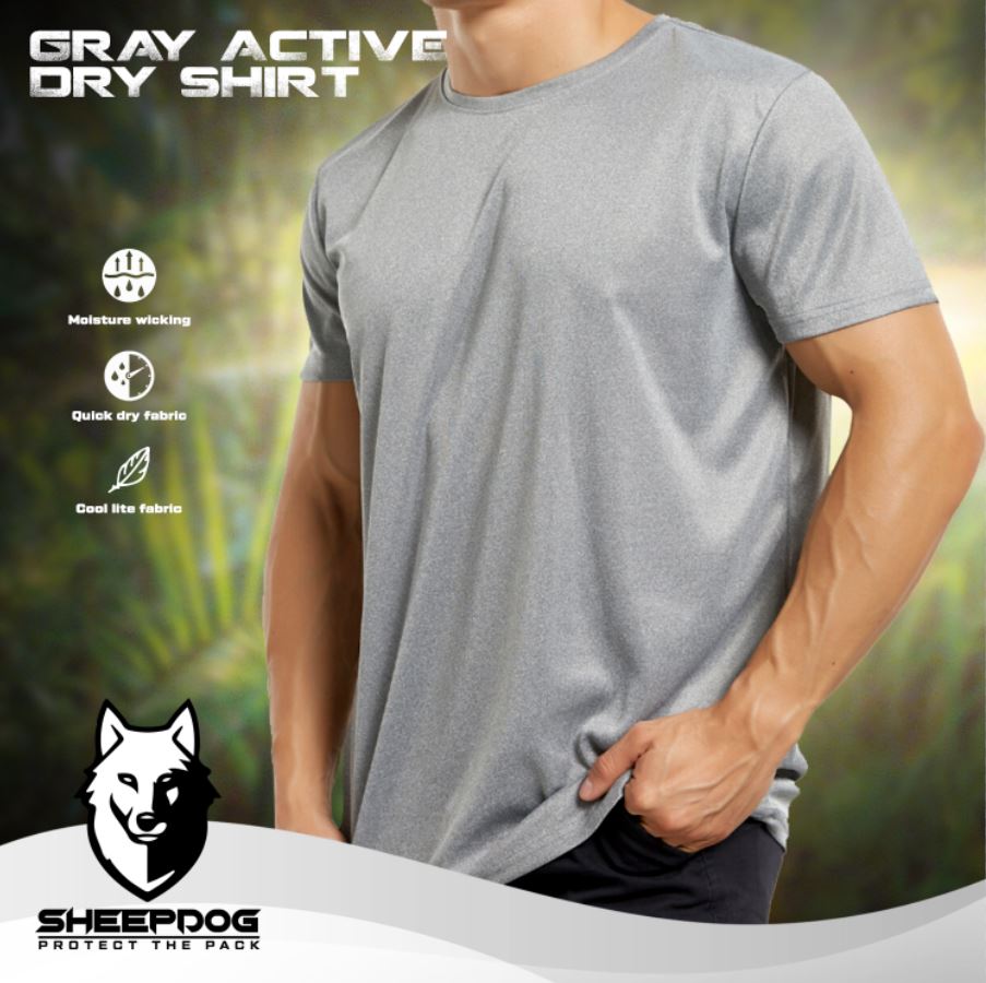 GRAY ACTIVE DRY SHIRT | Lazada PH
