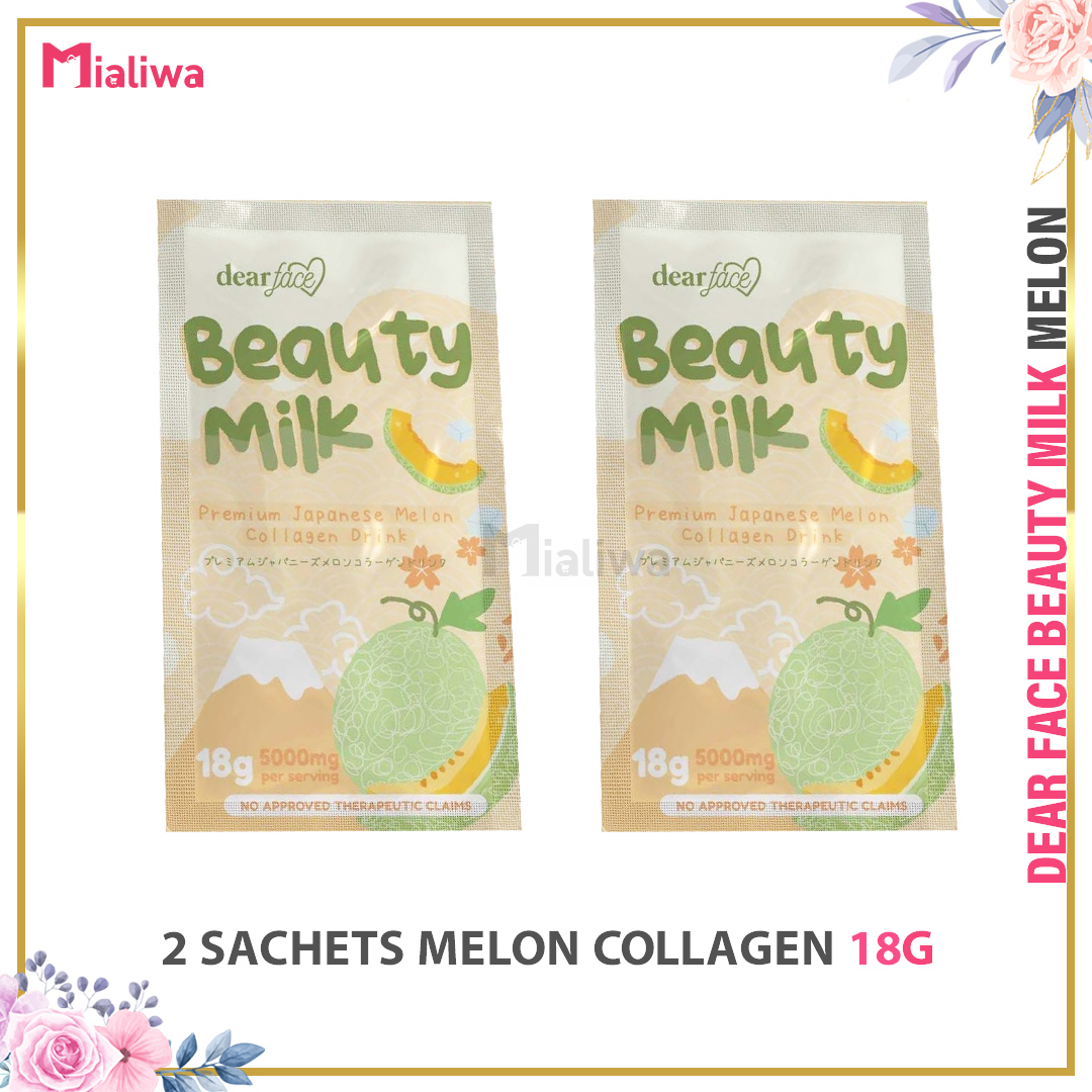 Dear Face Beauty Milk Strawberry Glutathione, Melon Collagen, Lychee ...