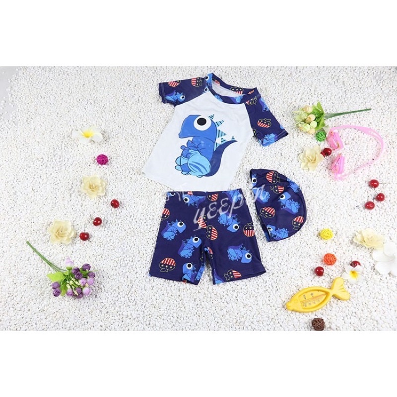 Manila Spot 3in1 Boy Swimming Suit Children Swimsuit Split Dinosaurs ...