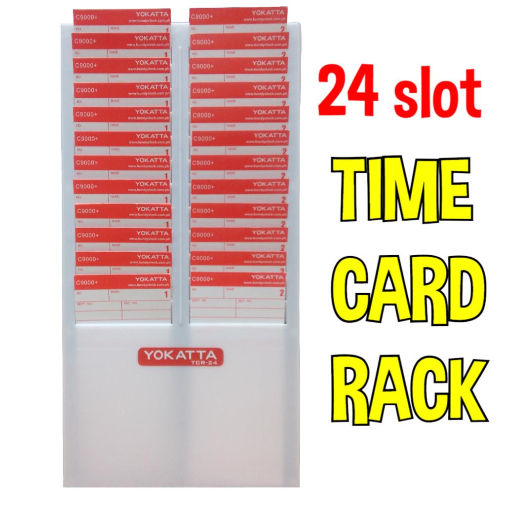 Time Card Rack Yokatta 24 slots for Bundy Clock Time Card, TCR24- Time ...