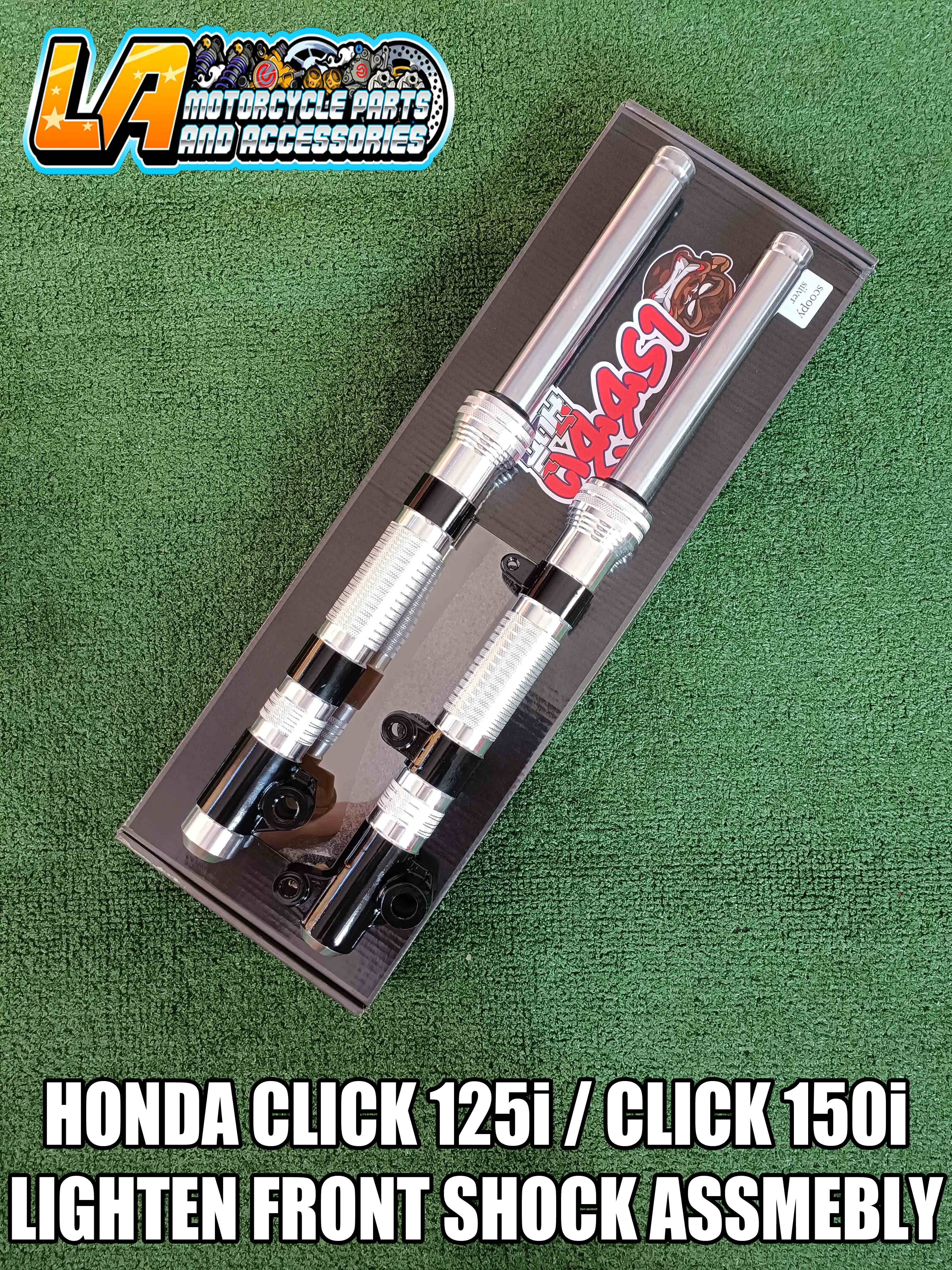 LIGHTEN FRONT SHOCK ASSEMBLY HONDA CLICK 125i / CLICK 150i SILVER ...
