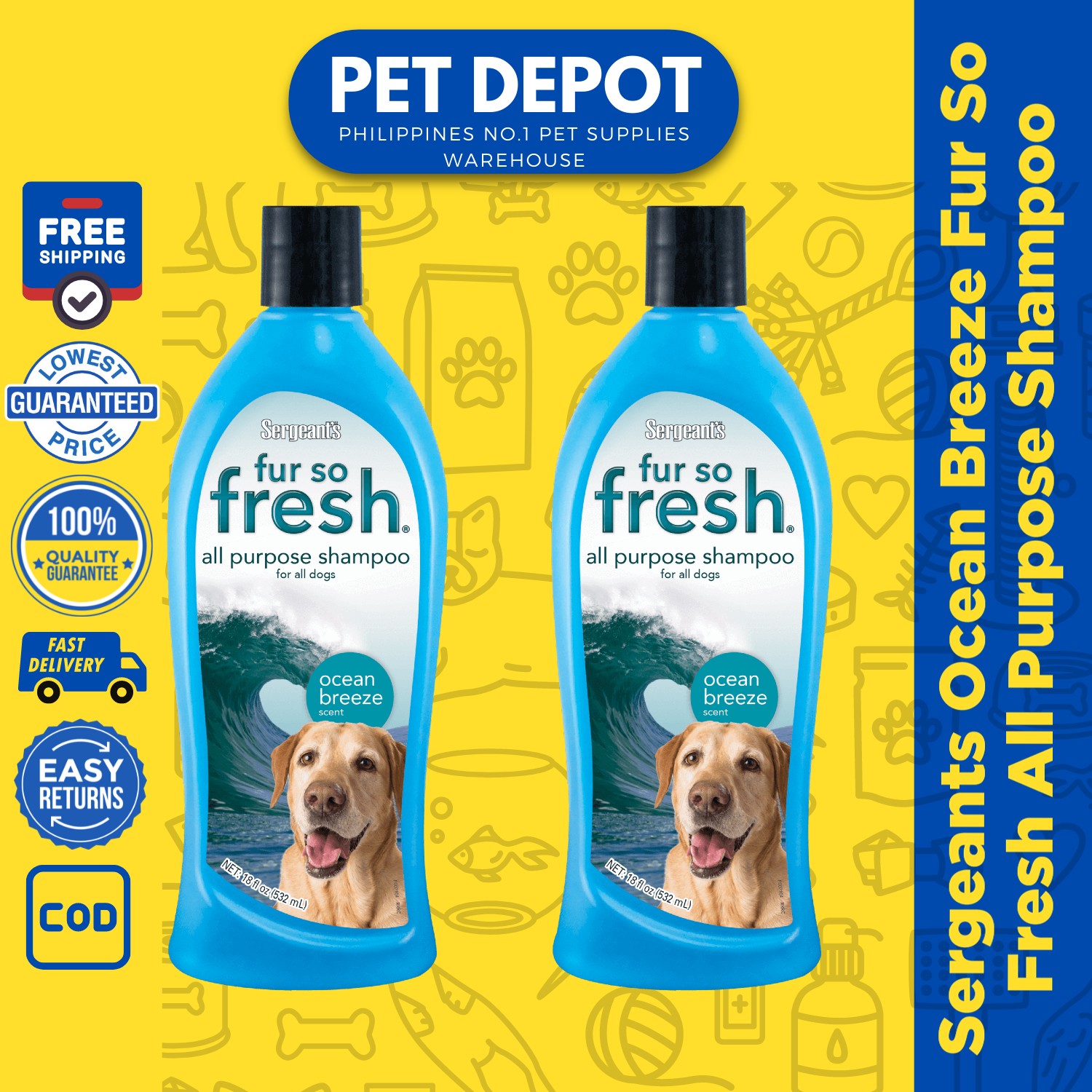 Sergeants Ocean Breeze Fur So Fresh All Purpose Shampoo | Lazada PH