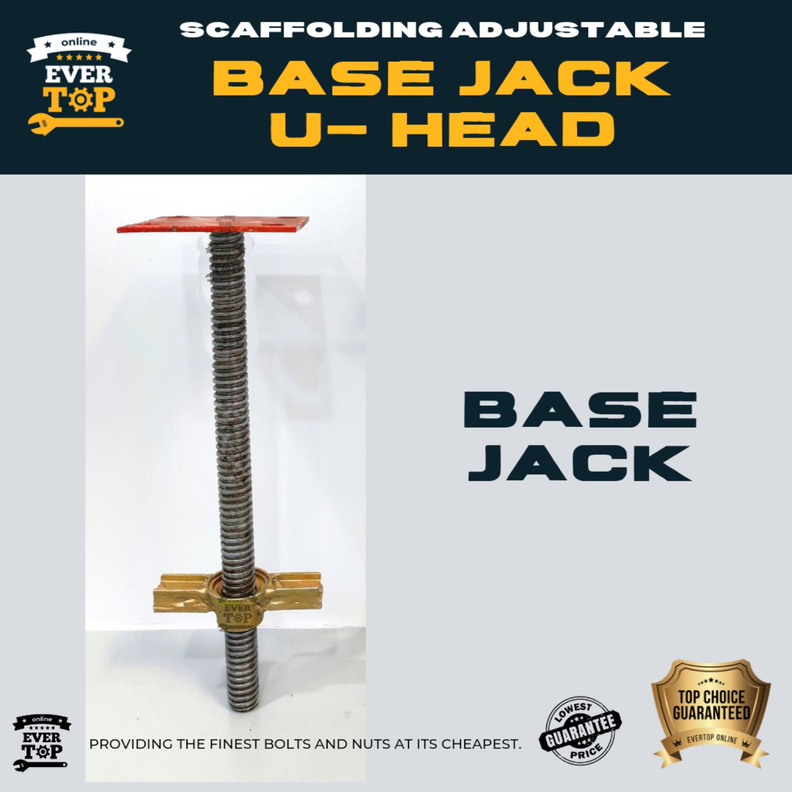 Scaffolding Adjustable Base Jack / U - Head Heavy Duty | Lazada PH