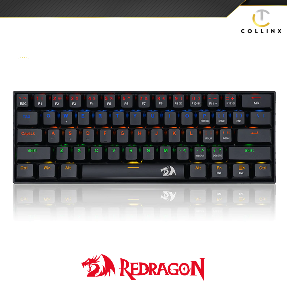 Redragon Lakshmi Black Mechanical Keyboard Blue Switch (K606) | RGB ...