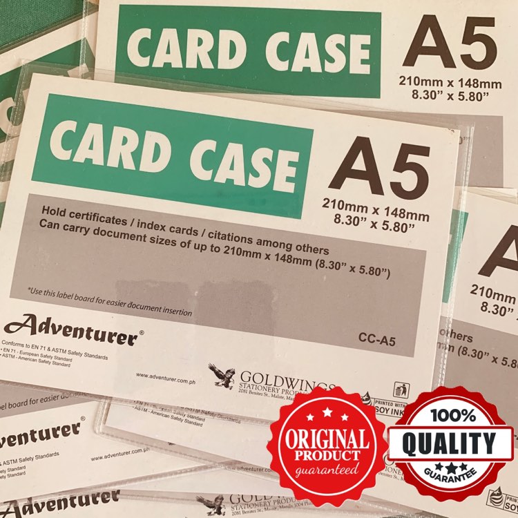 Card Case A5 ADVENTURER CC-A5 210mm x 148 mm (8.3 x 5.8 inches) | Lazada PH