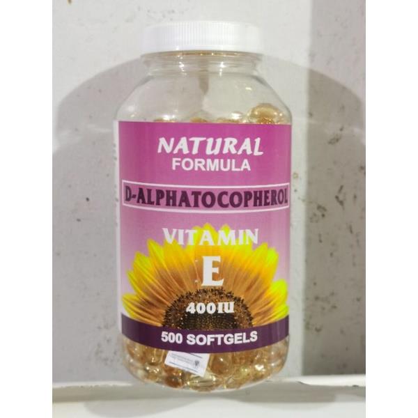 Natural Formula Vitamin E 400iu 500 softgel antioxidant skin ...
