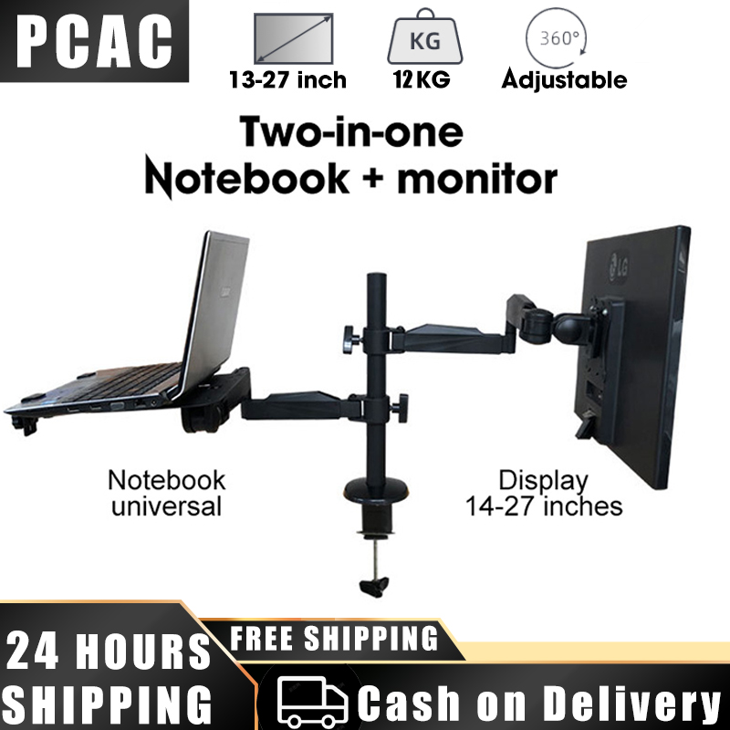 [ 🥇 NVISION 🥇 ] Monitor and Laptop Stand Tray Desk Mount Adjustable ...