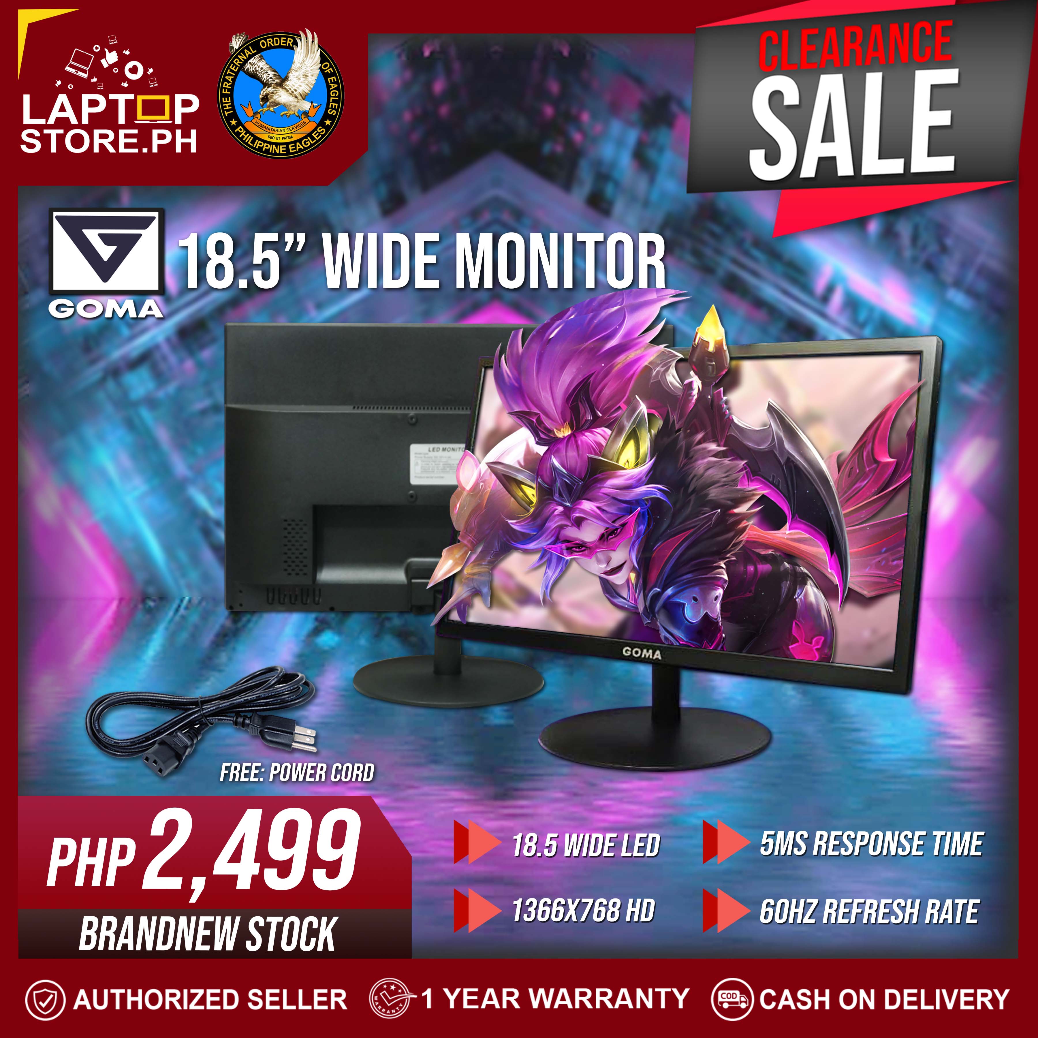 GOMA Brand 18.5" LED BACKLIGHT MONITOR | Lazada PH