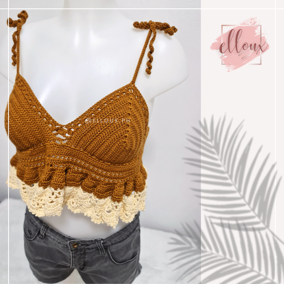 Elloux Sexy Crochet Cropped Top | Handmade | Small to Medium Frame ...