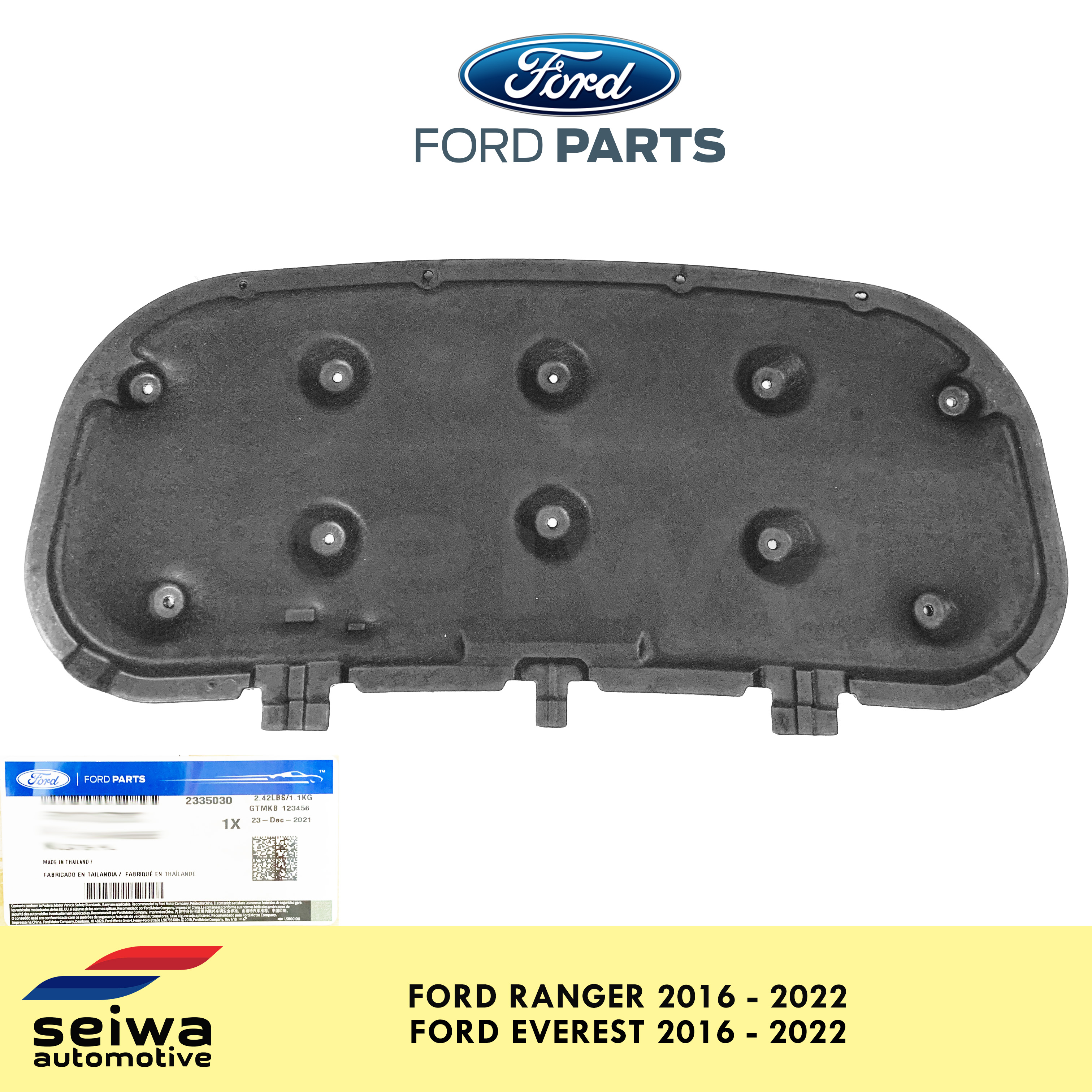 [2016 - 2022] Ford Ranger Hood Insulator - [2016 - 2022] Ford Everest ...
