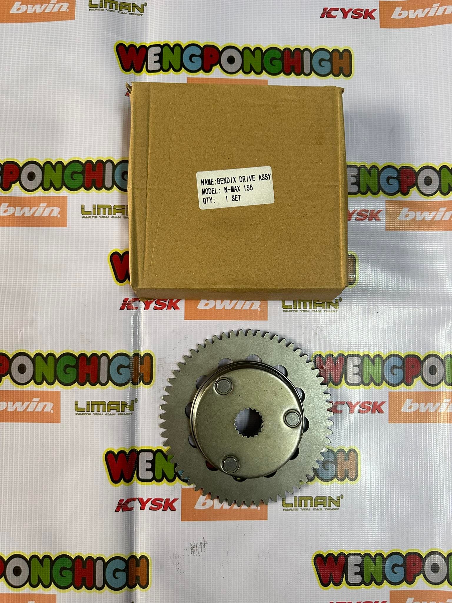 BENDIX DRIVE ASSY WITH GEAR NMAX155/AEROX155/MIOI125/M3 YSK BRAND ...