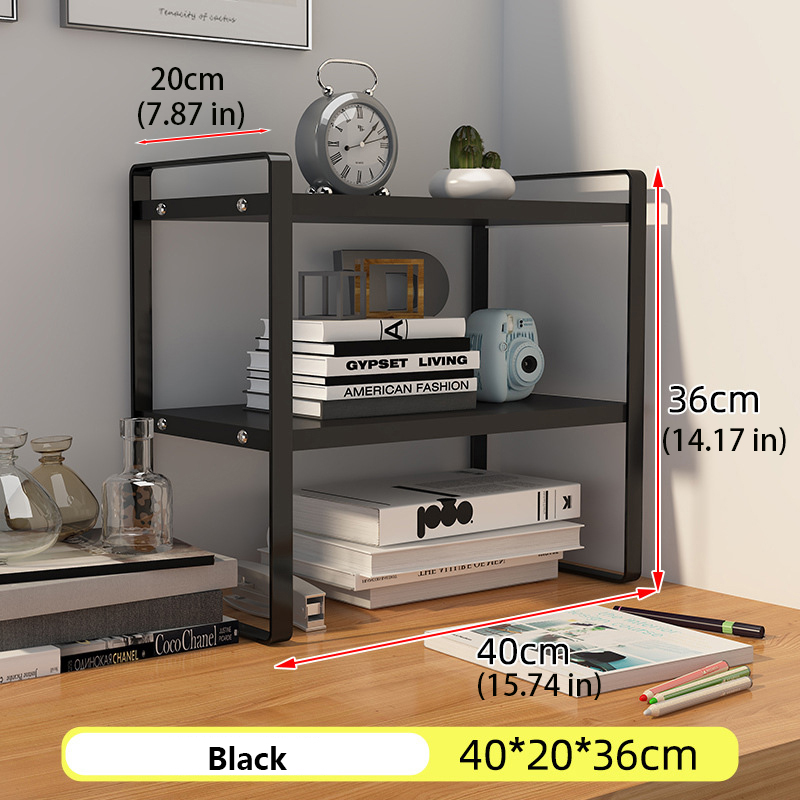 Desktop Storage Rack Nordic Simple Multi-layer Iron Solid Wood ...