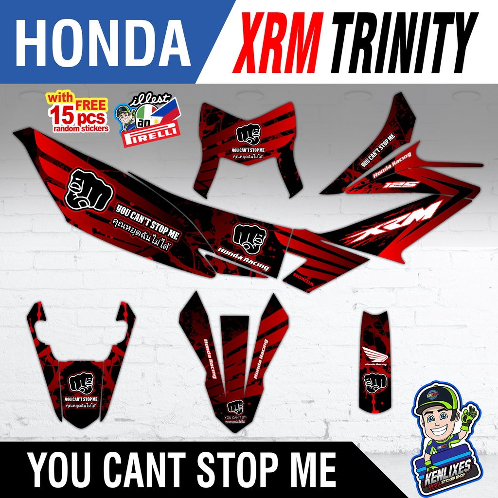 立即发货 Honda XRM 125 Trinity Full Body Decals Sticker 100 Waterproof ...