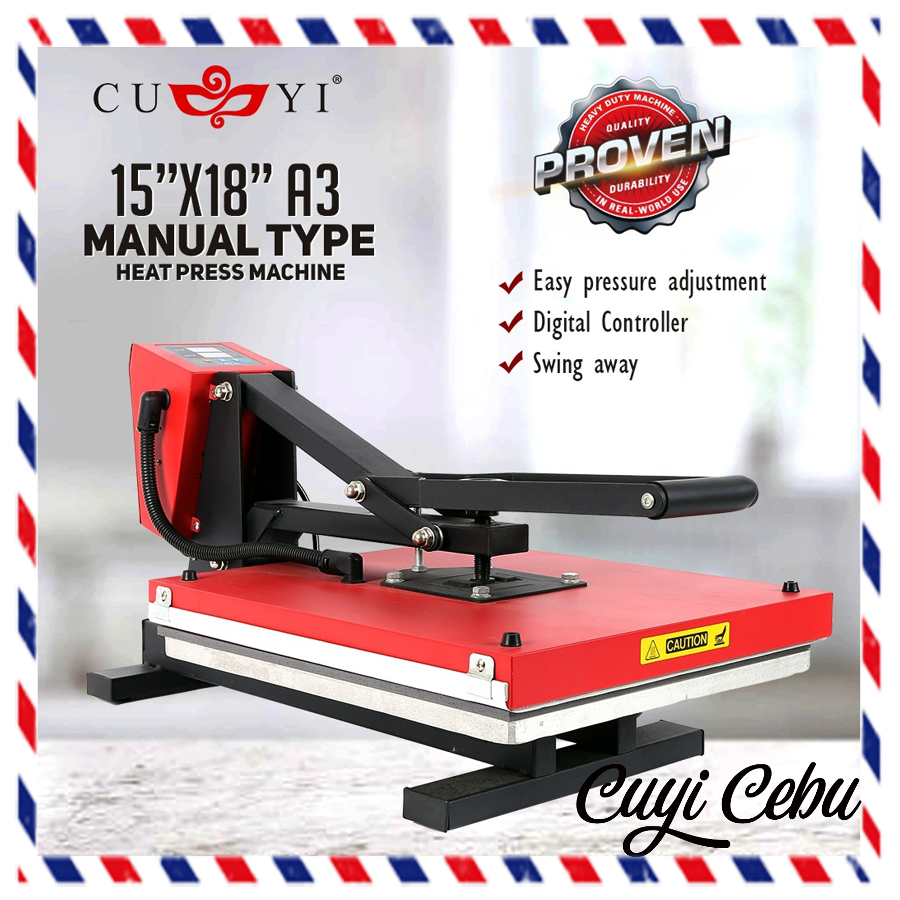 CUYI HEAT PRESS MACHINE A3 SIZE 15X18 INCHES HEAVY DUTY | Lazada PH