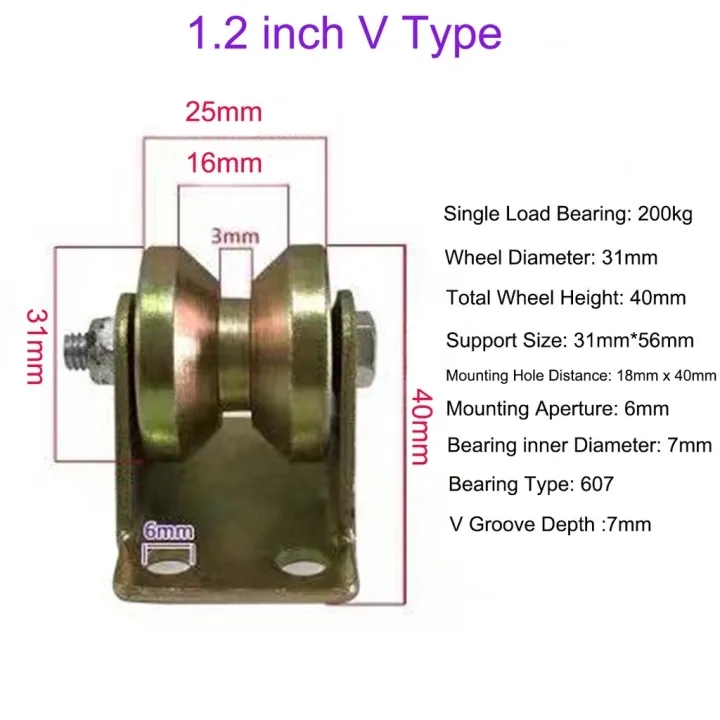 【COD】24hours delivery Sliding Door Roller Heavy-Duty Geneva Wheel U/V ...