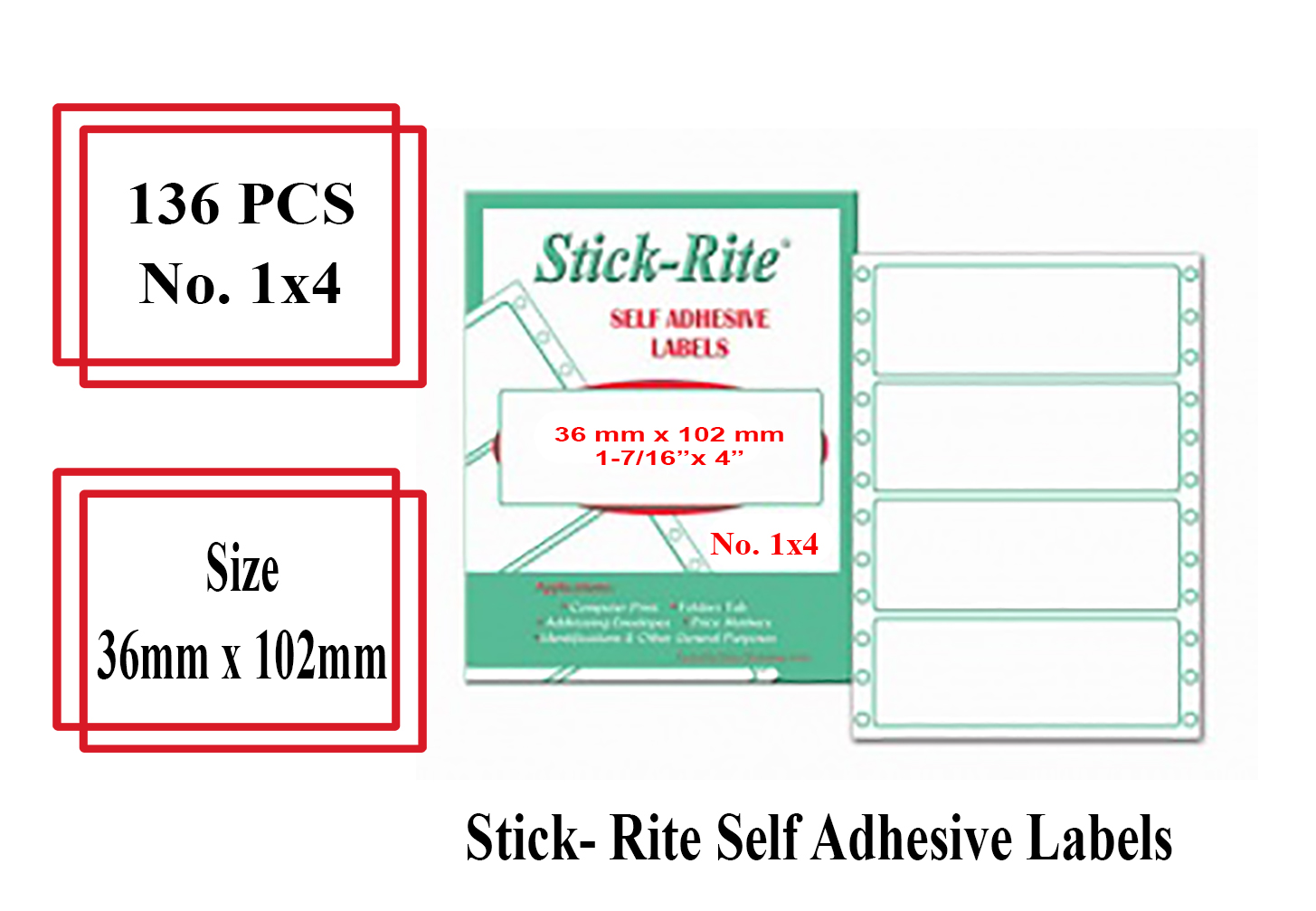 Stick Rite Self Adhesive Labels Computer Print Price Marker Sticker ...