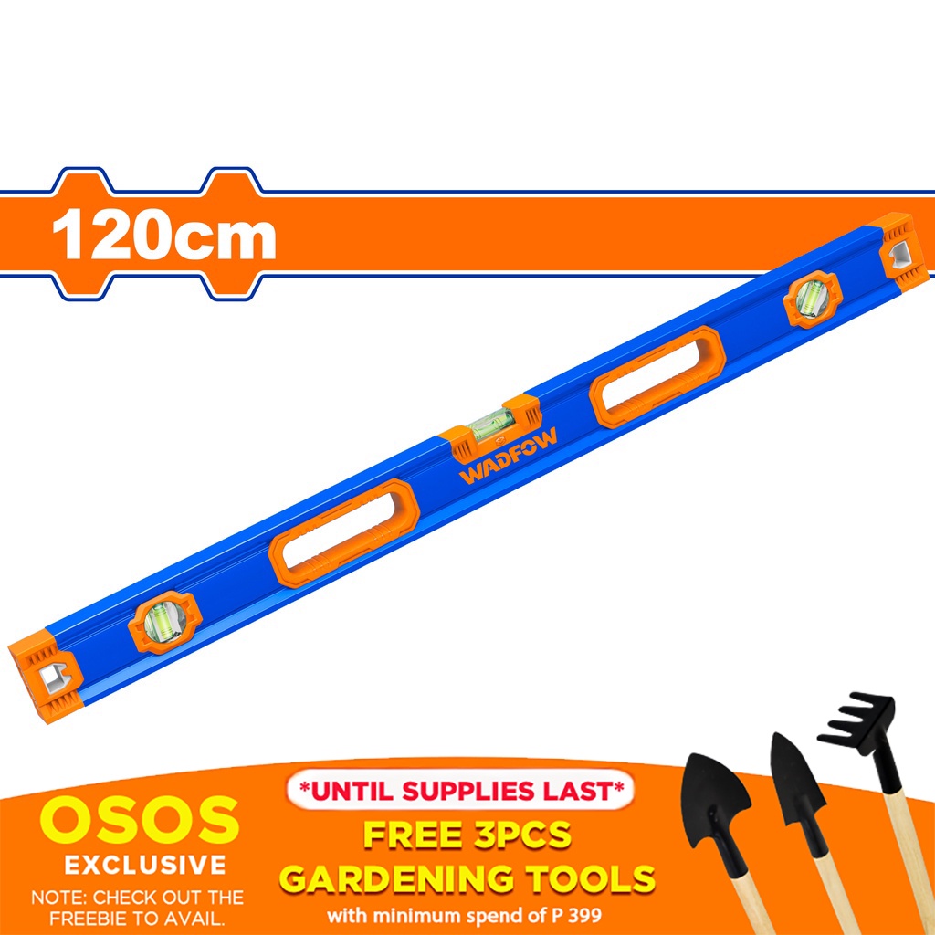 WADFOW 120cm Spirit Level Bar with V-Shape slot for measuring objects ...