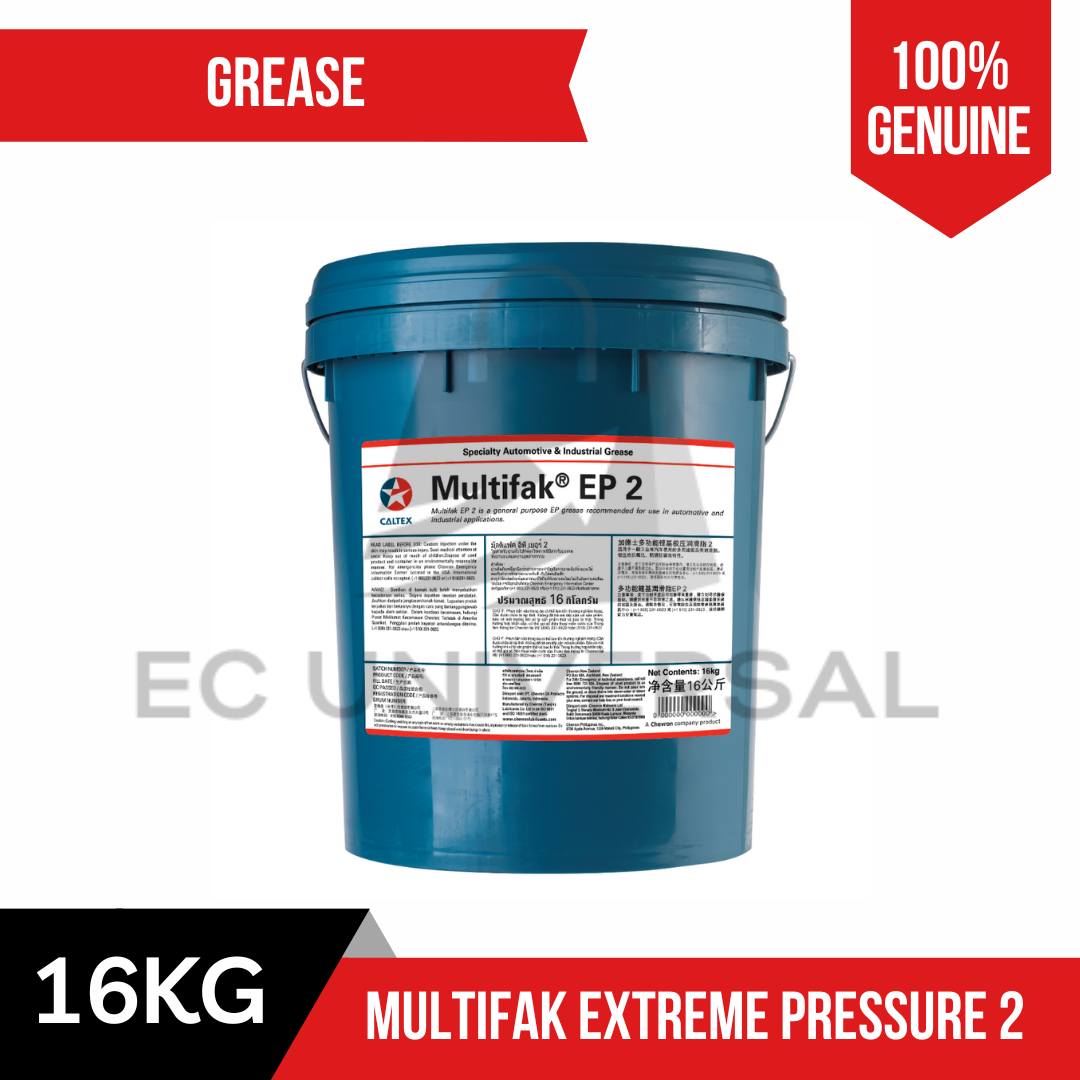 Caltex Multifak Grease 2 Extreme Pressure EP NLGI 2 (16KG) Kilograms Pail | EC Universal ...