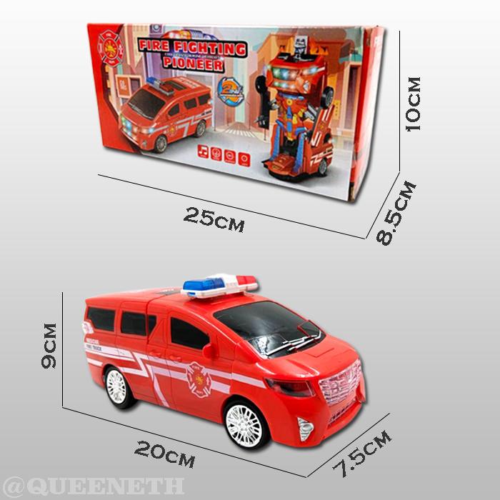 Robot transform firetruck / transformer cars police car transformer ...