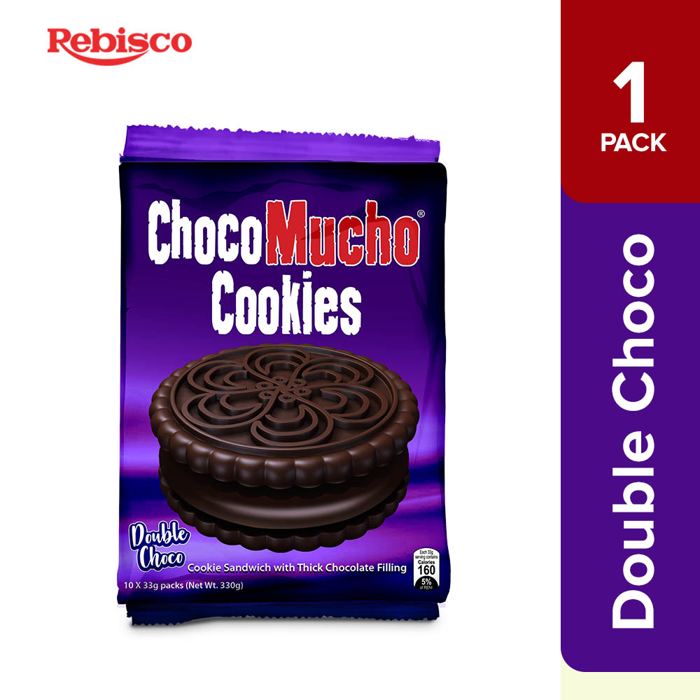 Choco Mucho Cookies Double Choco 33g x 10pcs | Lazada PH