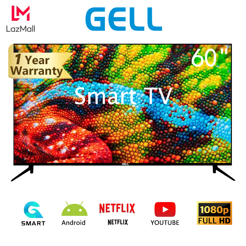 GELL 60inches Smart TV 55inch flat screen television Netflix&Youtube ...