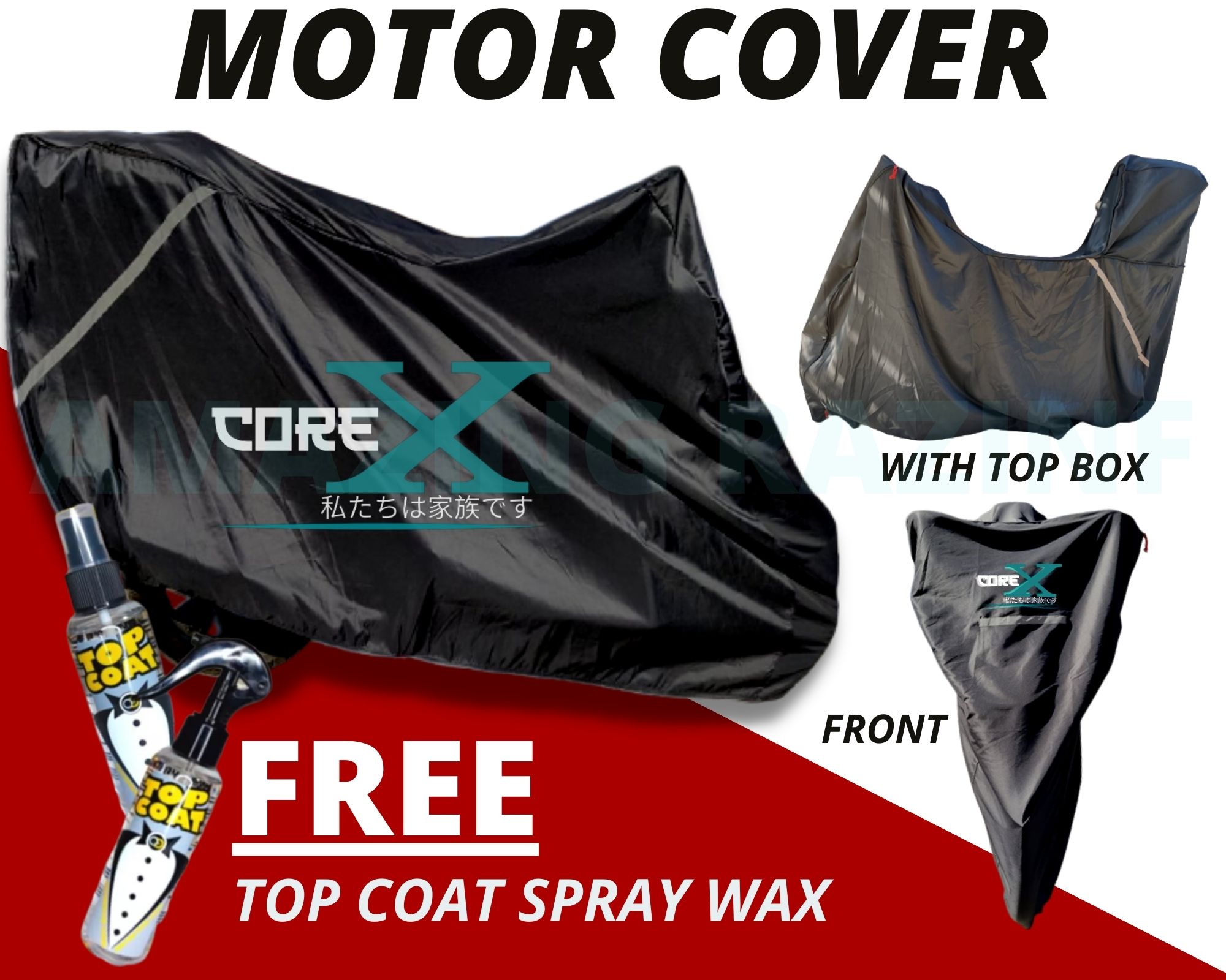 NWOW Linshia MOTOR COVER | FREE TOP COAT | IMMORTAL MOTOBAG PH ORIGINAL ...