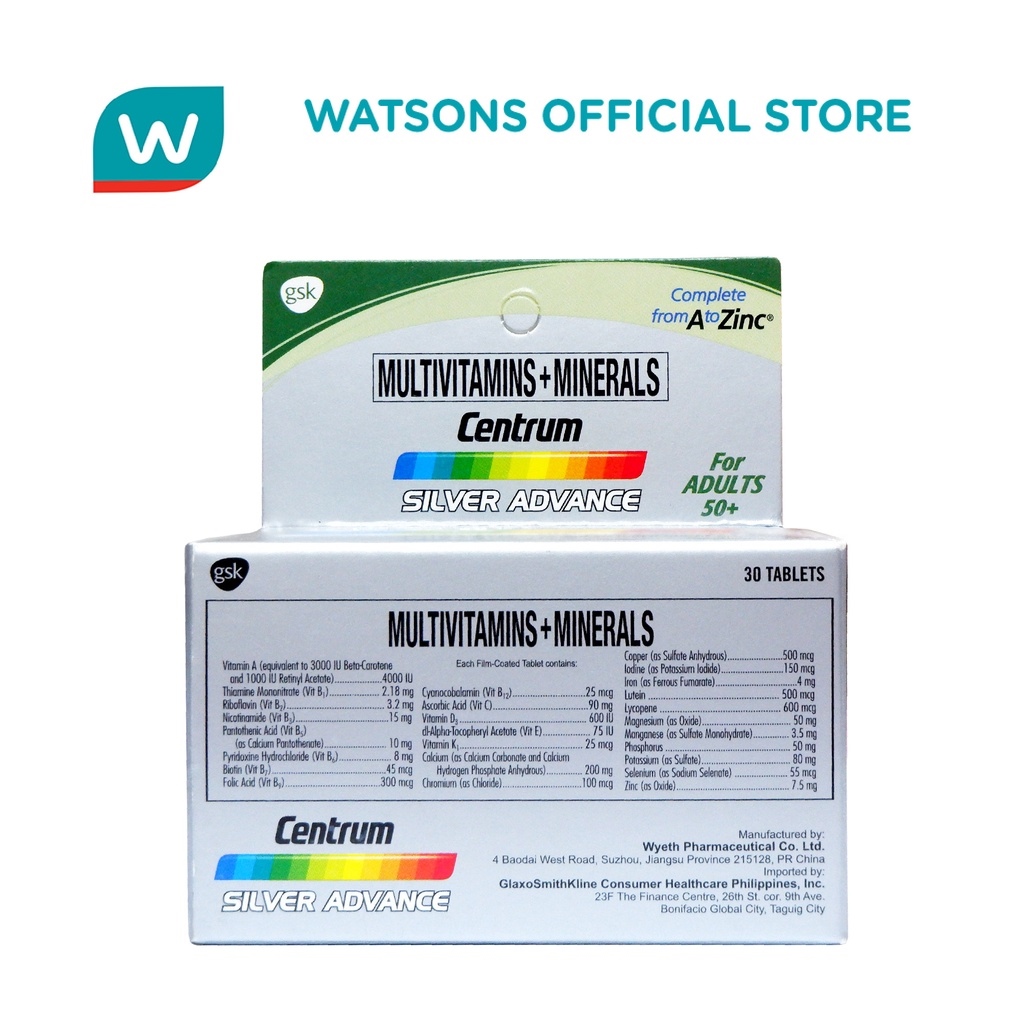 CENTRUM Silver Advance Bottle of 30 Tablets | Lazada PH