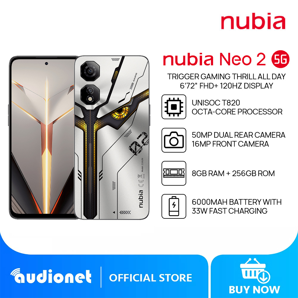 Nubia Neo 2 5G Smartphone | 8GB+256GB | Unisoc T820 | 6.72” FHD+ 120Hz Display | 50MP Dual ...