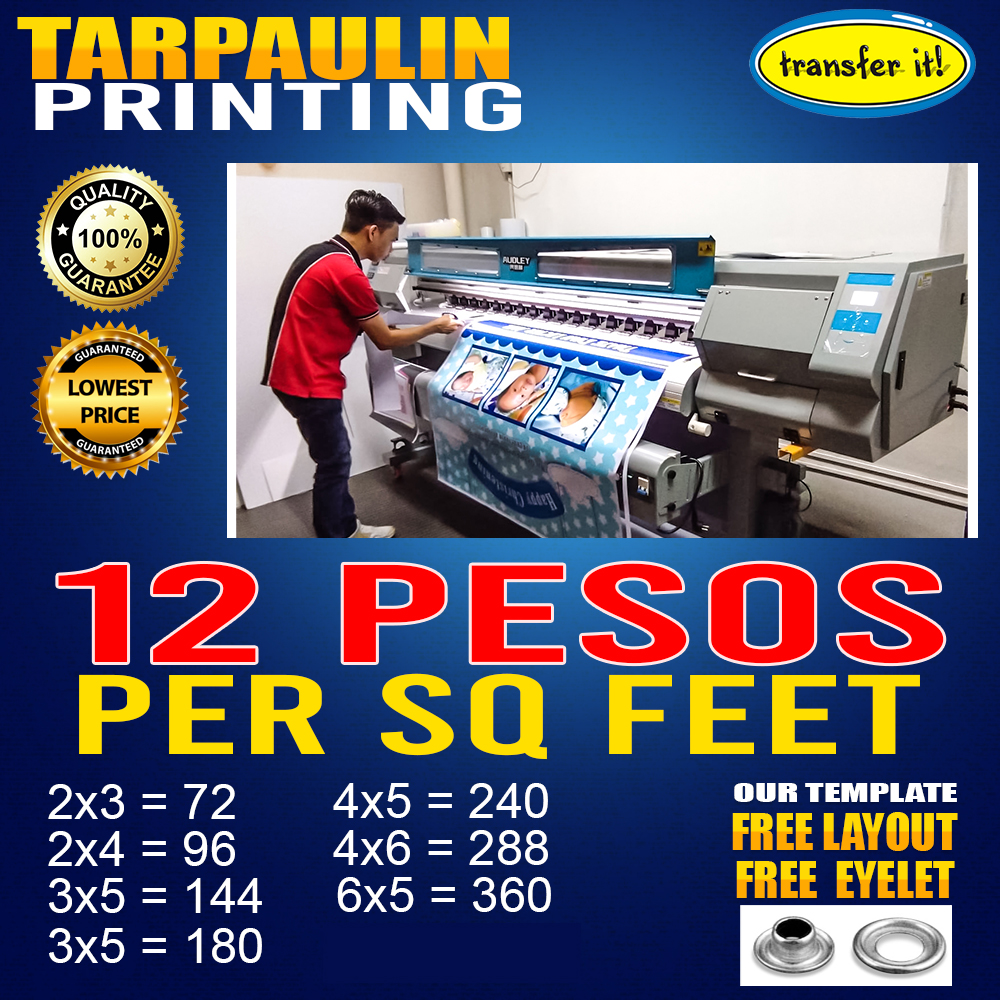 Customized Tarpaulin 12 per square ft. 10 OZ For Birthday, Christening ...
