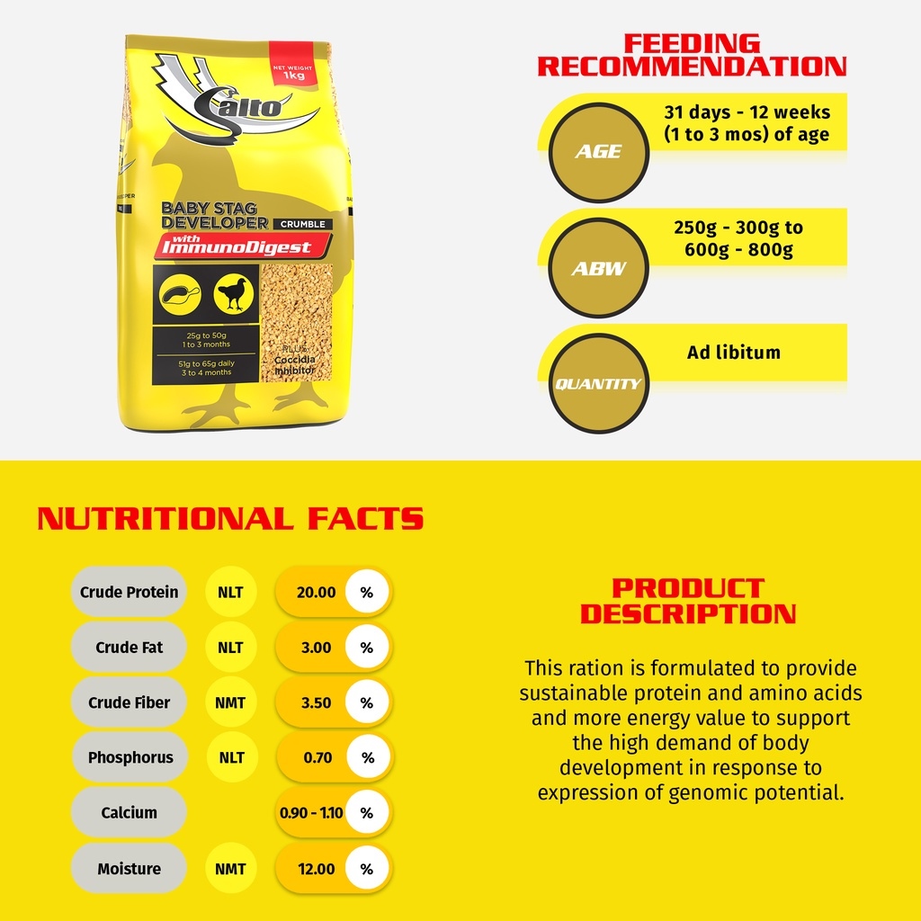 Salto Baby Stag Developer Crumble 1kg (Bundle of 3 pcs) | Lazada PH