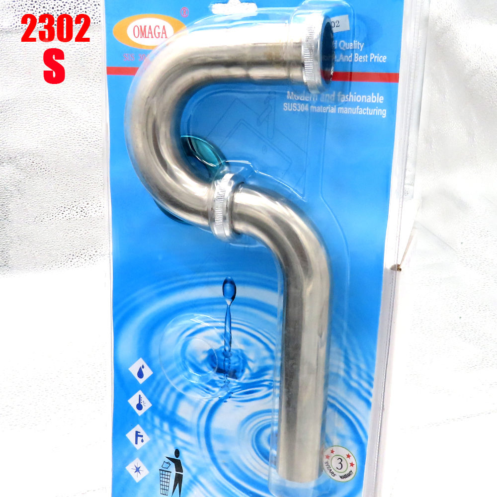 Stainless Steel SUS304 Chrome Sink Trap Universal Water Seal Tubular ...