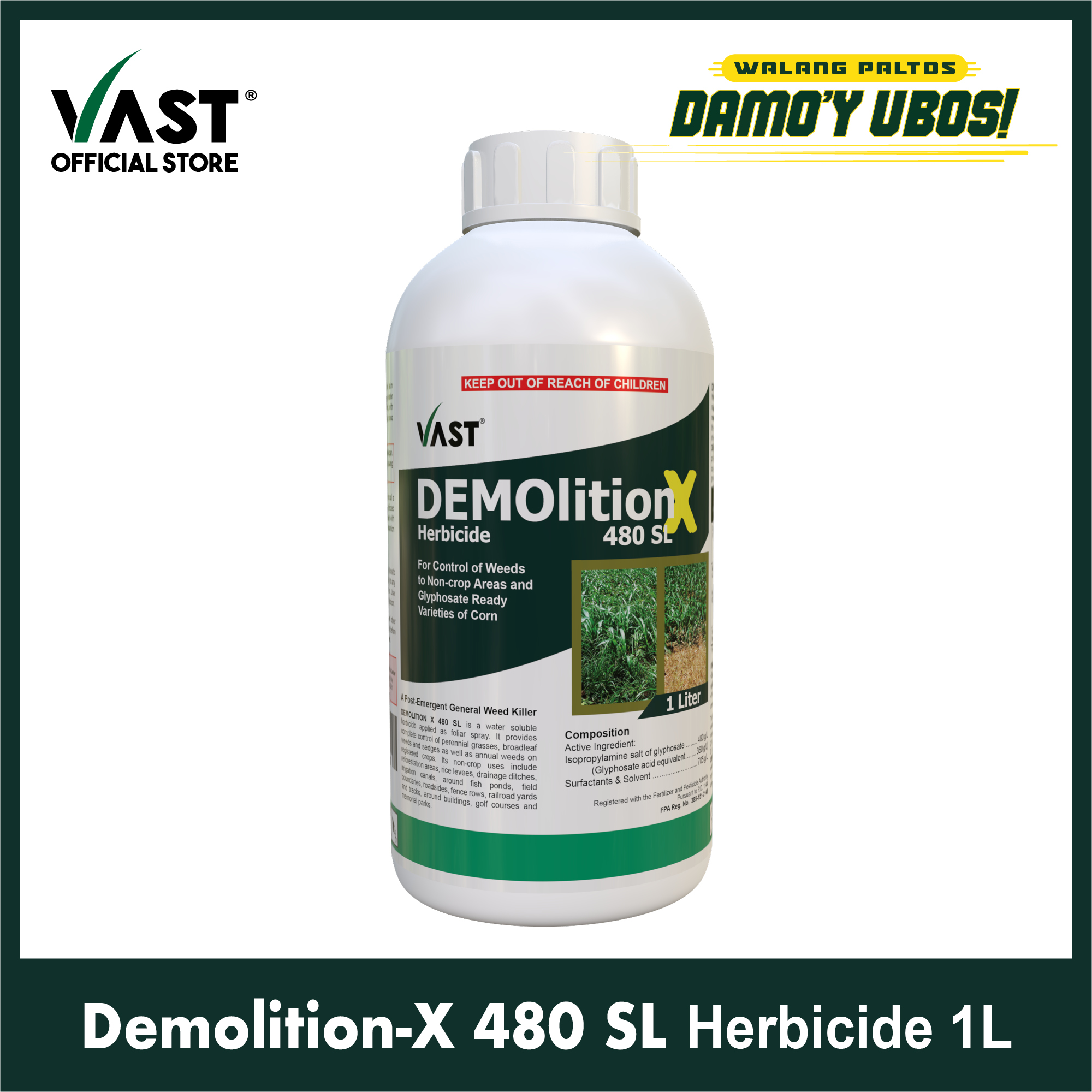 Vast Demolition X 480 SL Herbicide / Grass Killer / Glyphosate-Ready ...