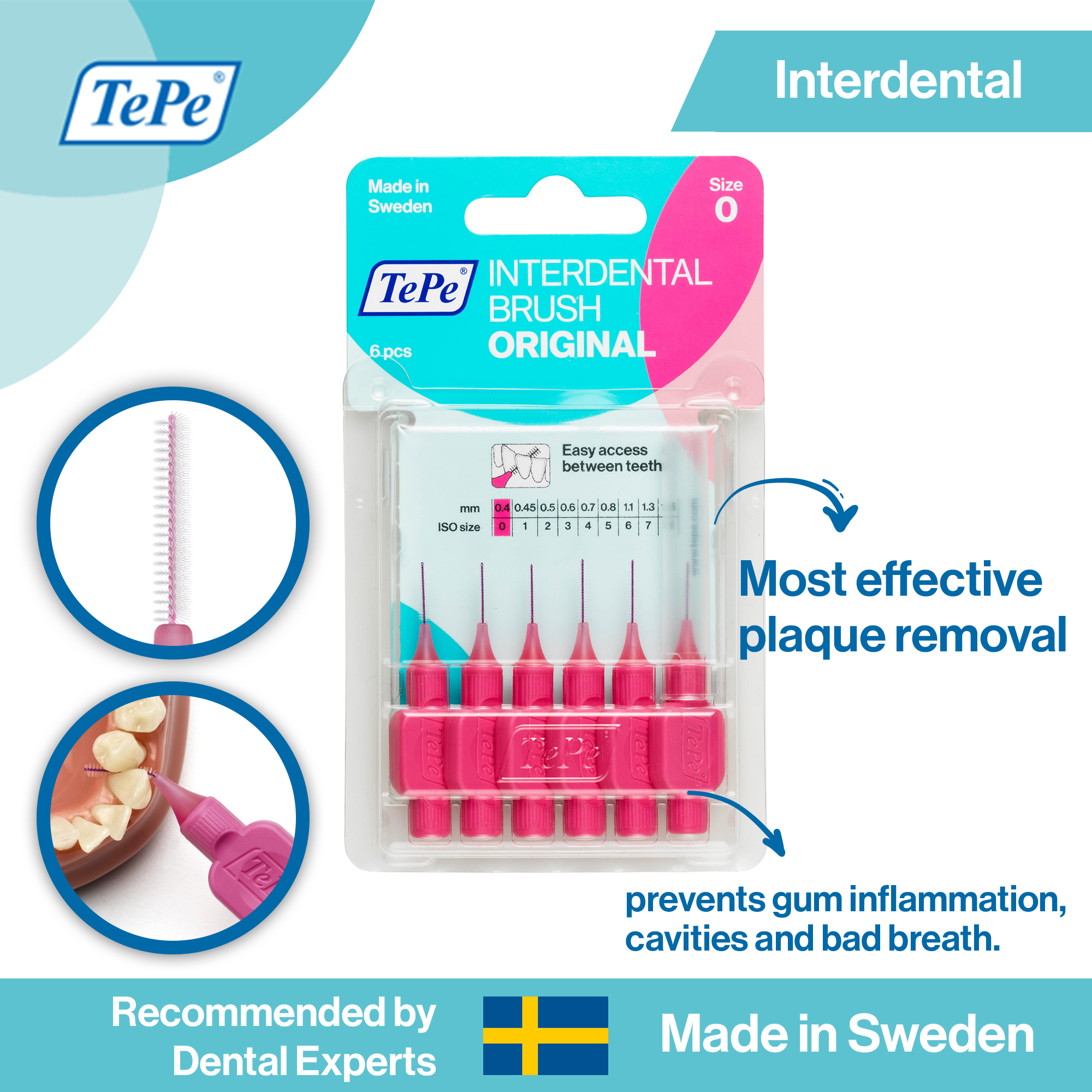 TePe Original Interdental Brush - Pink 0.4 mm | Lazada PH