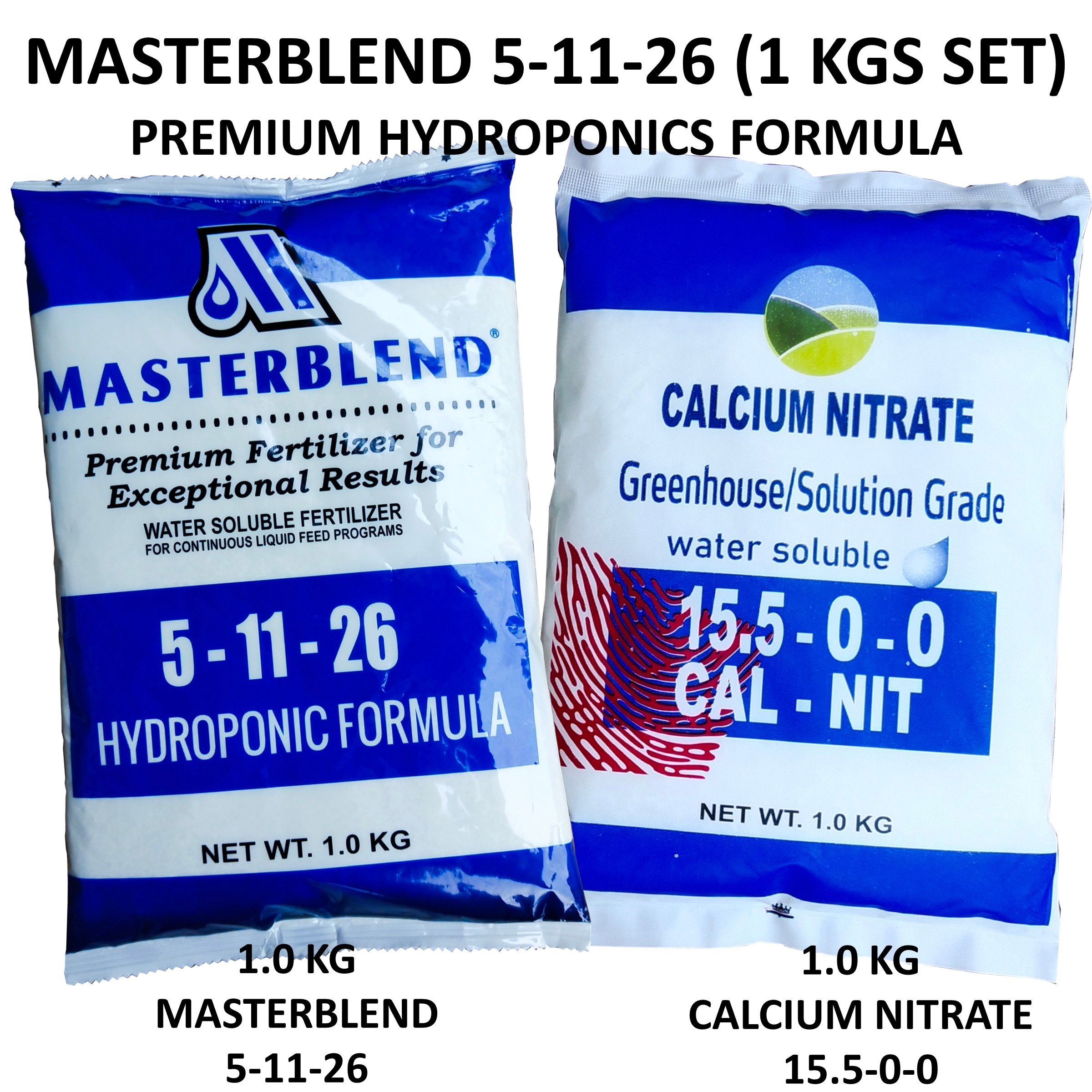 Masterblend 5-11-26 Hydroponics Formula (1 KG SET) 1 KG MASTERBLEND 5 ...