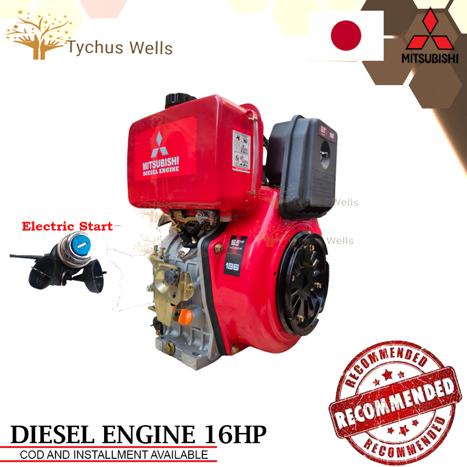 Mitsubishi Diesel Engine 16 HP 186F Highspeed Lowspeed Electric And ...